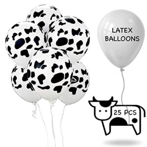 25 PCS Cow Balloons Funny Cow Print Balloons For Children's Party Western Cowboy Theme for Kids Birthday Party Favor Supplies Decorations