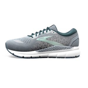 Brooks Women's Addiction GTS 15 Supportive Running Shoe - Grey/Navy/Aqua - 5 Narrow