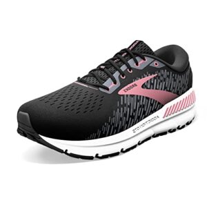 brooks women's addiction gts 15 supportive running shoe - black/ebony/mauvewood - 9 medium