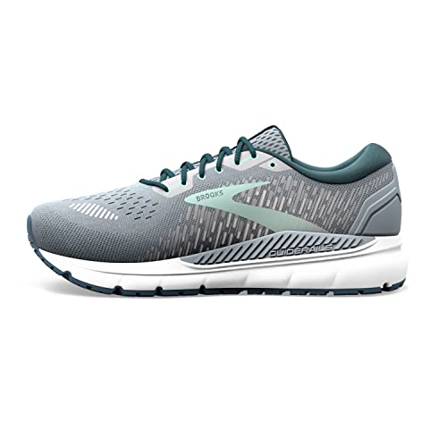 Brooks Women's Addiction GTS 15 Supportive Running Shoe - Grey/Navy/Aqua - 11.5 Narrow