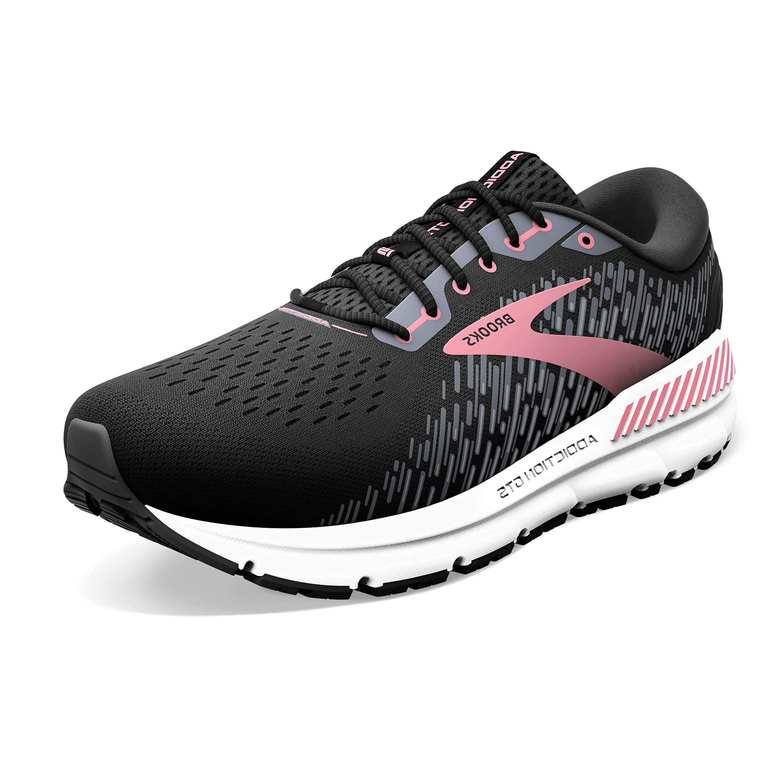 Brooks Women's Addiction GTS 15 Supportive Running Shoe - Black/Ebony/Mauvewood - 7 Medium