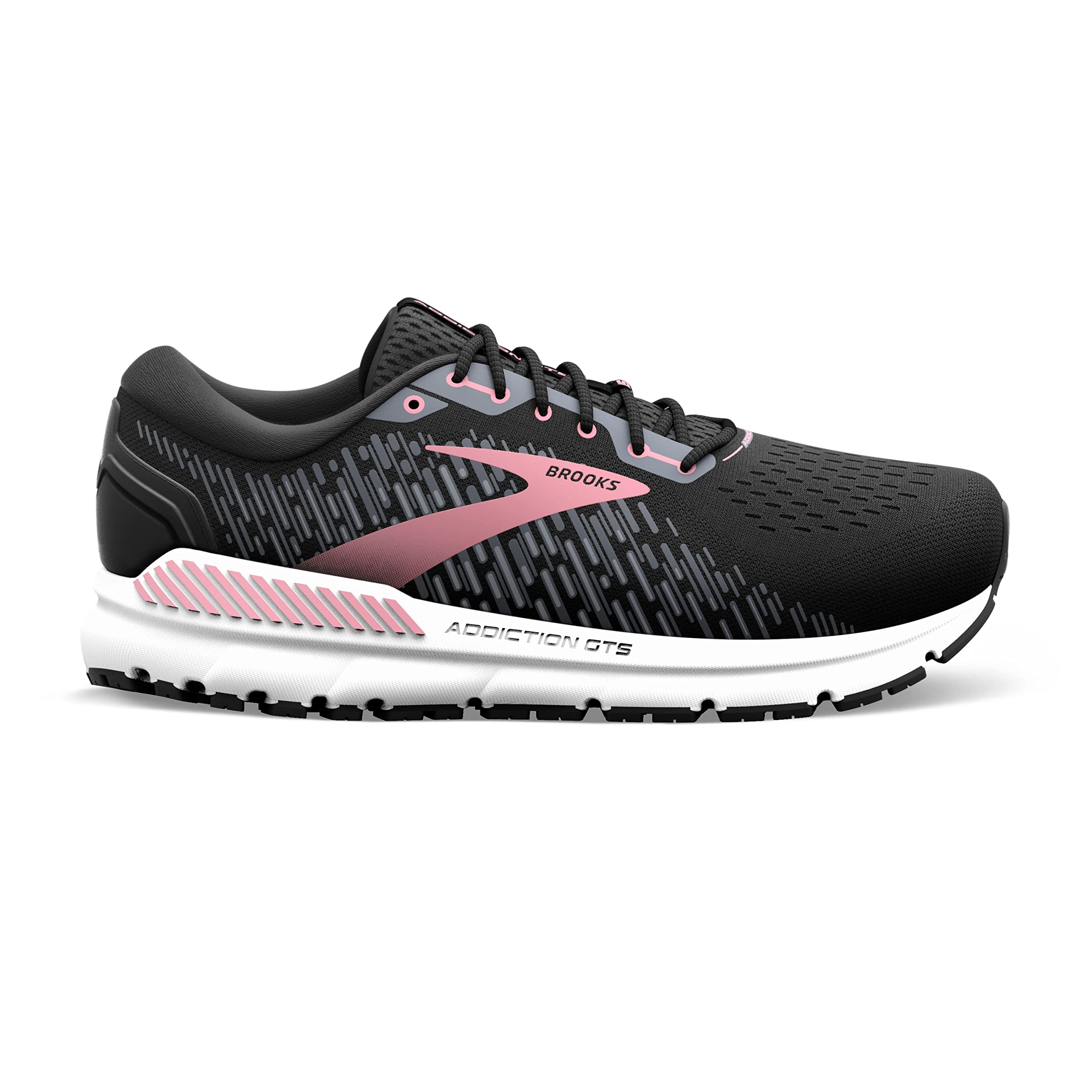 Brooks Women's Addiction GTS 15 Supportive Running Shoe - Black/Ebony/Mauvewood - 6.5 Wide