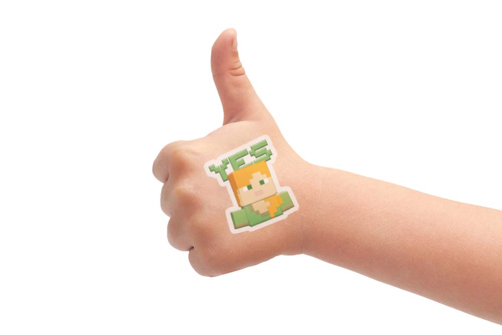 Video Game Party Favors by Citadel Black - Pixel Mine - Temporary Tattoos for Boys Birthday - 90 Tattoos Pack of 15 - Pixel Mine Birthday Parties