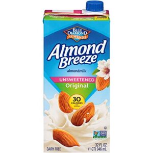 Almond Breeze Dairy Free Almondmilk Unsweetened Original 32 Oz Boxes, 6 Count