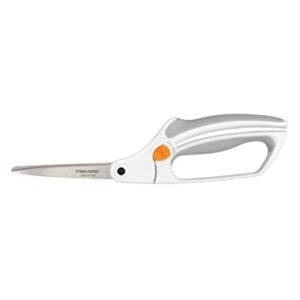 Fiskars Softgrip All-Purpose Scissors, Easy Action, Length: 26 cm, Stainless Steel Blade/Plastic Handles, White, 1059564