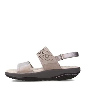 jambu alba women's sandal 9 b(m) us gunmetal-grey