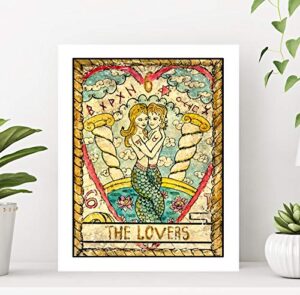 wall art motivation lovers the old tarot card print glam modern art poster print designer brand