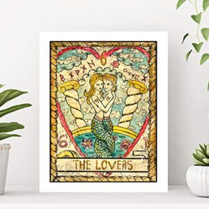 Wall Art Motivation Lovers The old tarot card Print Glam Modern Art Poster Print Designer Brand