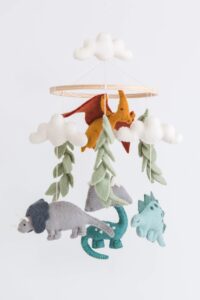 dino mobile, dinosaur theme crib mobile, stegosaurus brachiosaurus triceratops mobile dinosaur mobile jungle mobile forest mobile