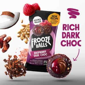 Frooze Balls Double-Filled Energy Balls Variety Pack - (6 bags, each with 5 balls) Healthy Vegan Snacks, Gluten-Free