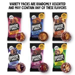 Frooze Balls Double-Filled Energy Balls Variety Pack - (6 bags, each with 5 balls) Healthy Vegan Snacks, Gluten-Free