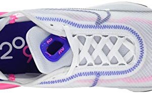 NIKE Women's Running Shoe, White Concord Pink Blast Pure Platinum, 8