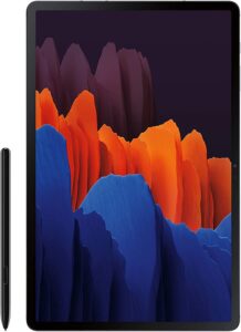 samsung 12.4" galaxy tab s7+ 128gb tablet with s pen, wi-fi only, mystic black (sm-t970nzkyxar) (renewed)