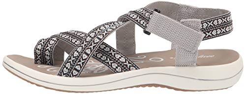 Easy Street Women's Sport Sandal, Grey, 6.5 X-Wide