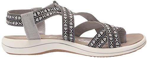 Easy Street Women's Sport Sandal, Grey, 6.5 X-Wide