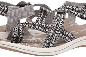 Easy Street Women's Sport Sandal, Grey, 6.5 X-Wide