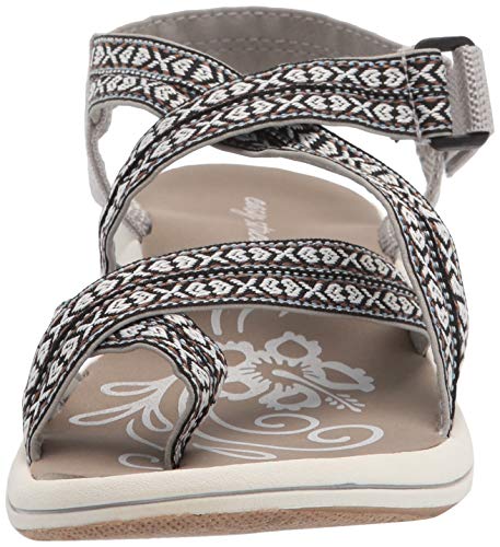 Easy Street Women's Sport Sandal, Grey, 6.5 X-Wide