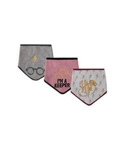 harry potter baby unisex bandana bibs three pack baby gift for girls and boys (grey/black/charcoal)