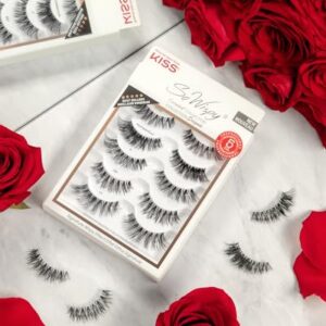 KISS So Wispy Curated Collection of Bestselling False Eyelash Styles Multipack, Volume & Curl, Lash Extensions Look, Signature Wispy Effect, Cruelty Free, Reusable, Contact Lens Friendly, 5-Pair