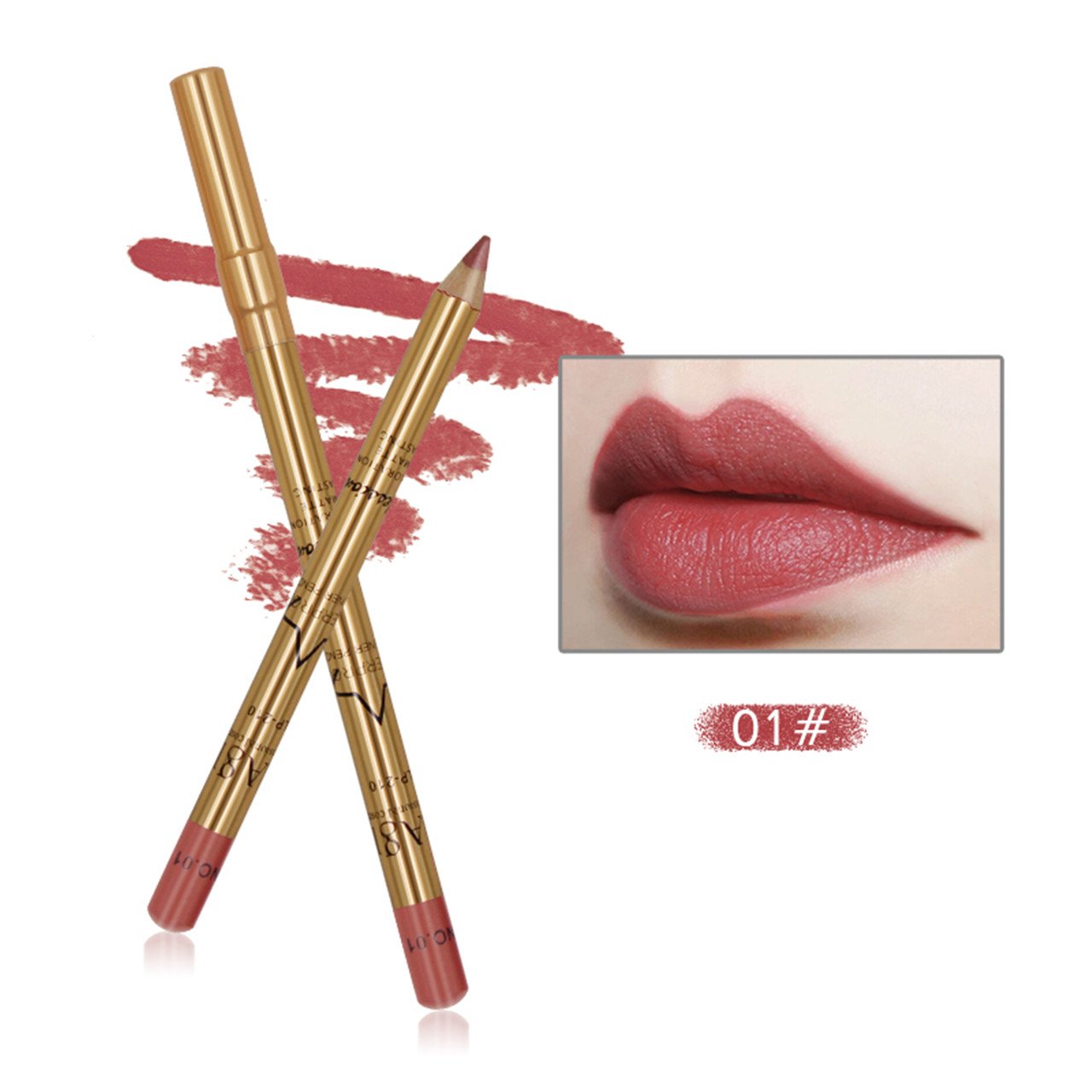 Wismee Lip Liner Pencil Set 8 Colors Professional Matte Lipliner with Sharpener Waterproof Long Lasting Smooth Natural Filler Contour Shaping Lip Makeup for Woman Soft Lip Liner Pen Makeup Cosmetic