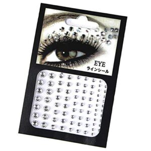 1 sheet 81 pcs eyes body face jewelry acrylic rhinestone stickers glitter flash crystal eyes temporary tattoo art decorations fashion