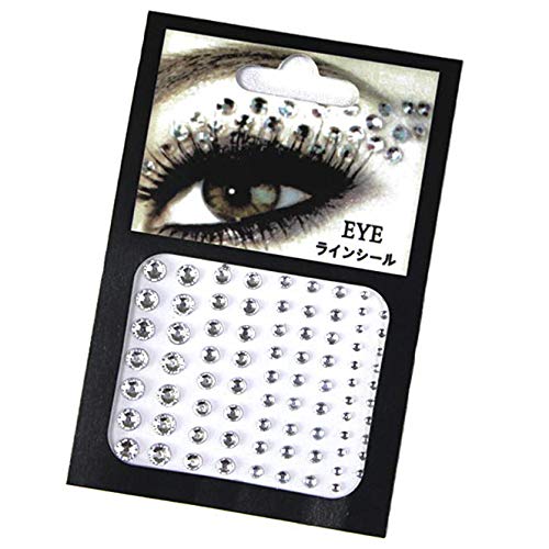 1 Sheet 81 Pcs Eyes Body Face Jewelry Acrylic Rhinestone Stickers Glitter Flash Crystal Eyes Temporary Tattoo Art Decorations Fashion