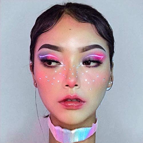 1 Sheet 81 Pcs Eyes Body Face Jewelry Acrylic Rhinestone Stickers Glitter Flash Crystal Eyes Temporary Tattoo Art Decorations Fashion