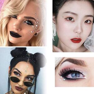 1 Sheet 81 Pcs Eyes Body Face Jewelry Acrylic Rhinestone Stickers Glitter Flash Crystal Eyes Temporary Tattoo Art Decorations Fashion