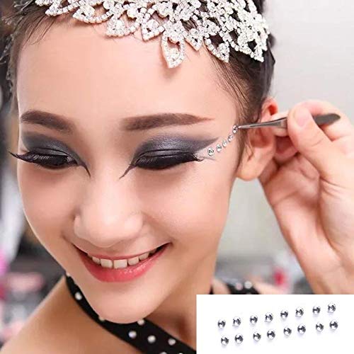 1 Sheet 81 Pcs Eyes Body Face Jewelry Acrylic Rhinestone Stickers Glitter Flash Crystal Eyes Temporary Tattoo Art Decorations Fashion