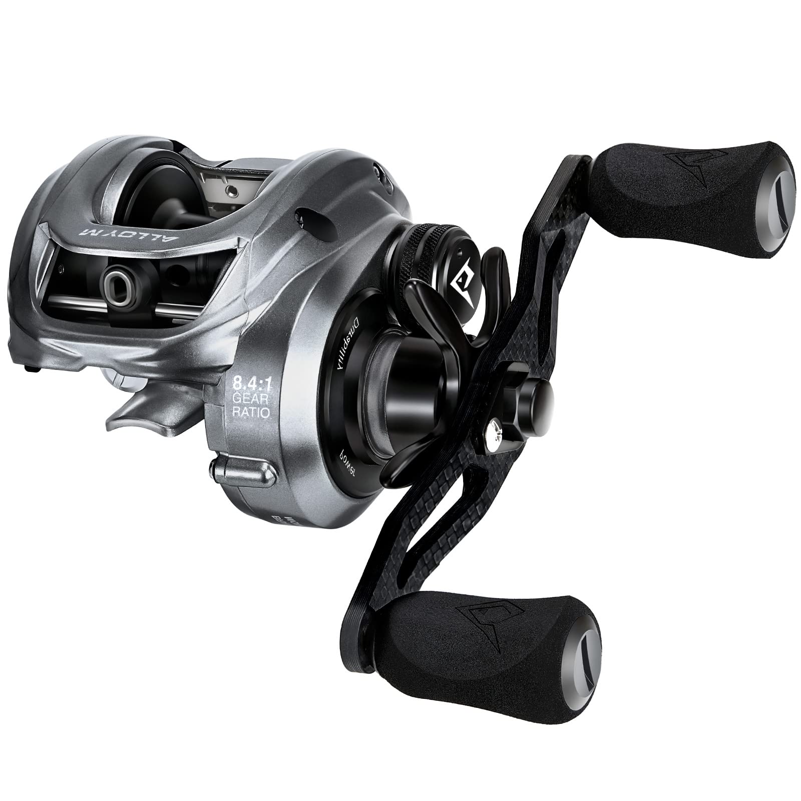 Piscifun Alloy M Baitcasting Fishing Reel, Aluminum Frame Baitcaster Reel, 22Lbs Max Drag 8.4:1 Gear Ratio Low Profile Fishing Reel, Saltwater/Freshwater Casting Reel (Left Handed)