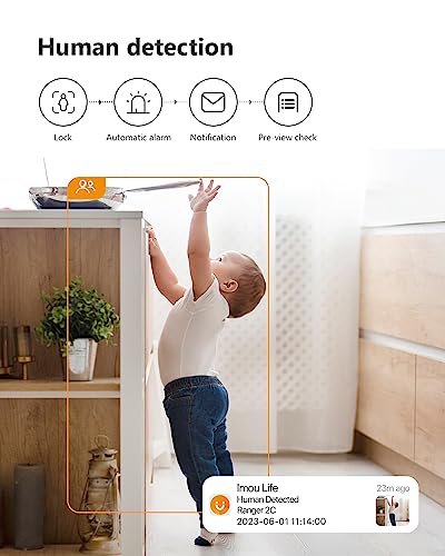 Imou 2.5K WiFi Camera Indoor Pet Dog Camera 4MP, 360° Home Security Wireless IP Baby Camera, Human Detection AI, Smart Tracking, Siren, 10m Night Vision, 2-Way Audio, Privacy Mode, Works with Alexa