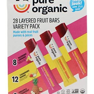 Pure Organic Layered Fruit Bars Variety Pack 28 count (Pack of 1).