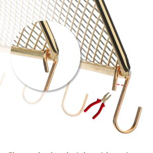 Heesch 2 Pack Earring Holder Wall Mounted Hanging Jewelry Organizer Display Decorative Metal Diamond Shape with Hooks for Necklaces Bracelets (Gold)