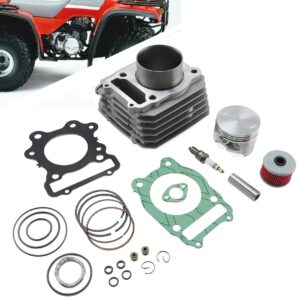 MOFANS 74mm Complete Cylinder and Piston Kit with Gaskets Fit for Honda Fourtrax 300 TRX300 4x4 2x4 1988 – 1992 1993 1994 1995 1996 1997 1998 1999 2000 for 12000-HC4-000 12100-HC4-000