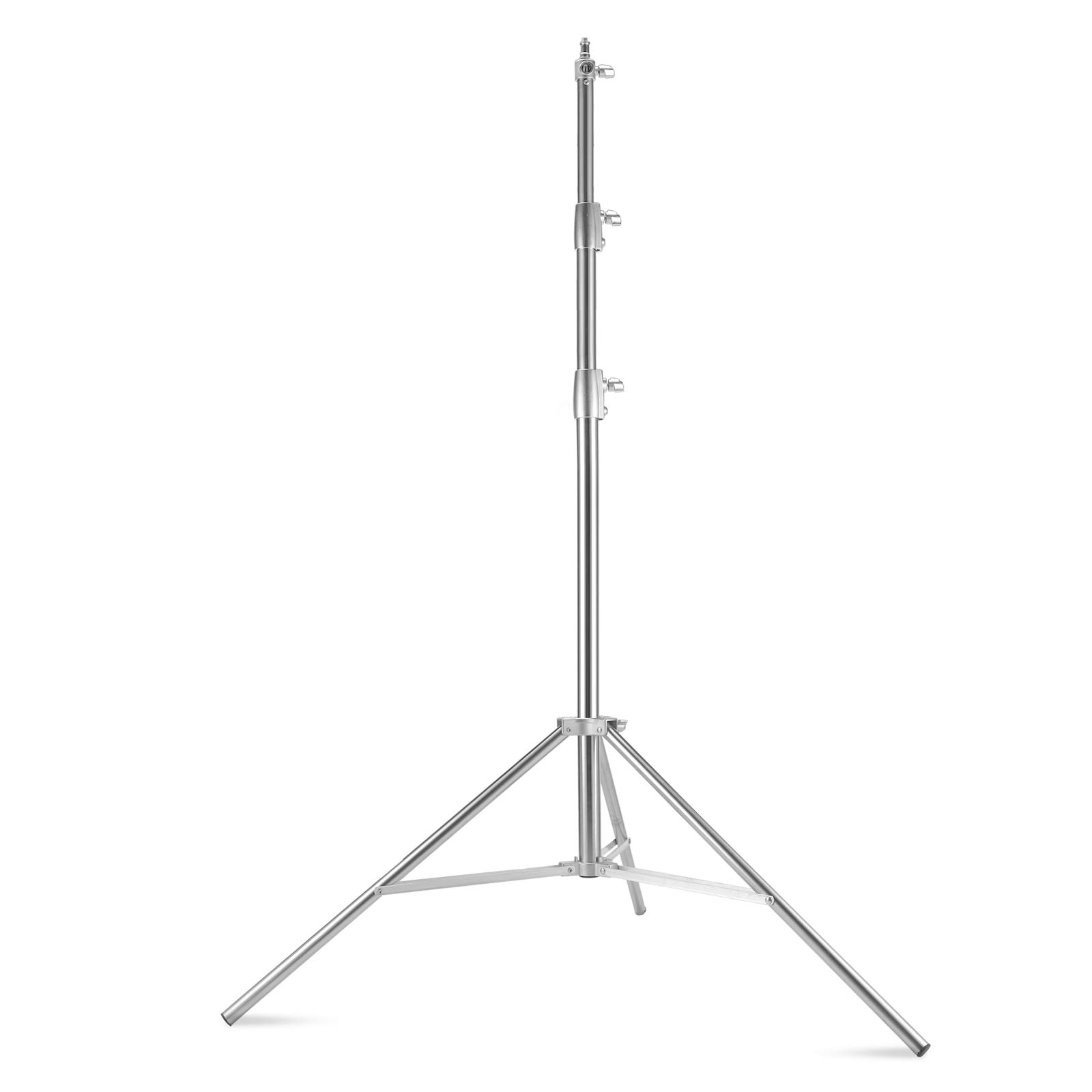 SUPON Stainless Steel Light Stand 110" /2.8m, Spring Cushioned Heavy Duty Tripod Stand with 1/4-inch to 3/8-inch Universal Adapter for Studio Monolight Softbox Reflector Photography Portrait Video