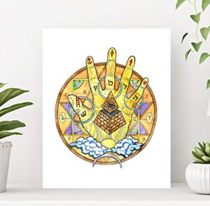 wall art motivation masonic symbol occult magical the old tarot card print glam modern art poster print designer brand