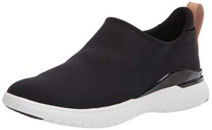 rockport total motion sport women's high slip on walking shoe, black lycra, 8.5