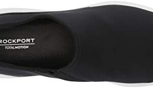 Rockport Total Motion Sport Women's High Slip On Walking Shoe, Black Lycra, 8.5