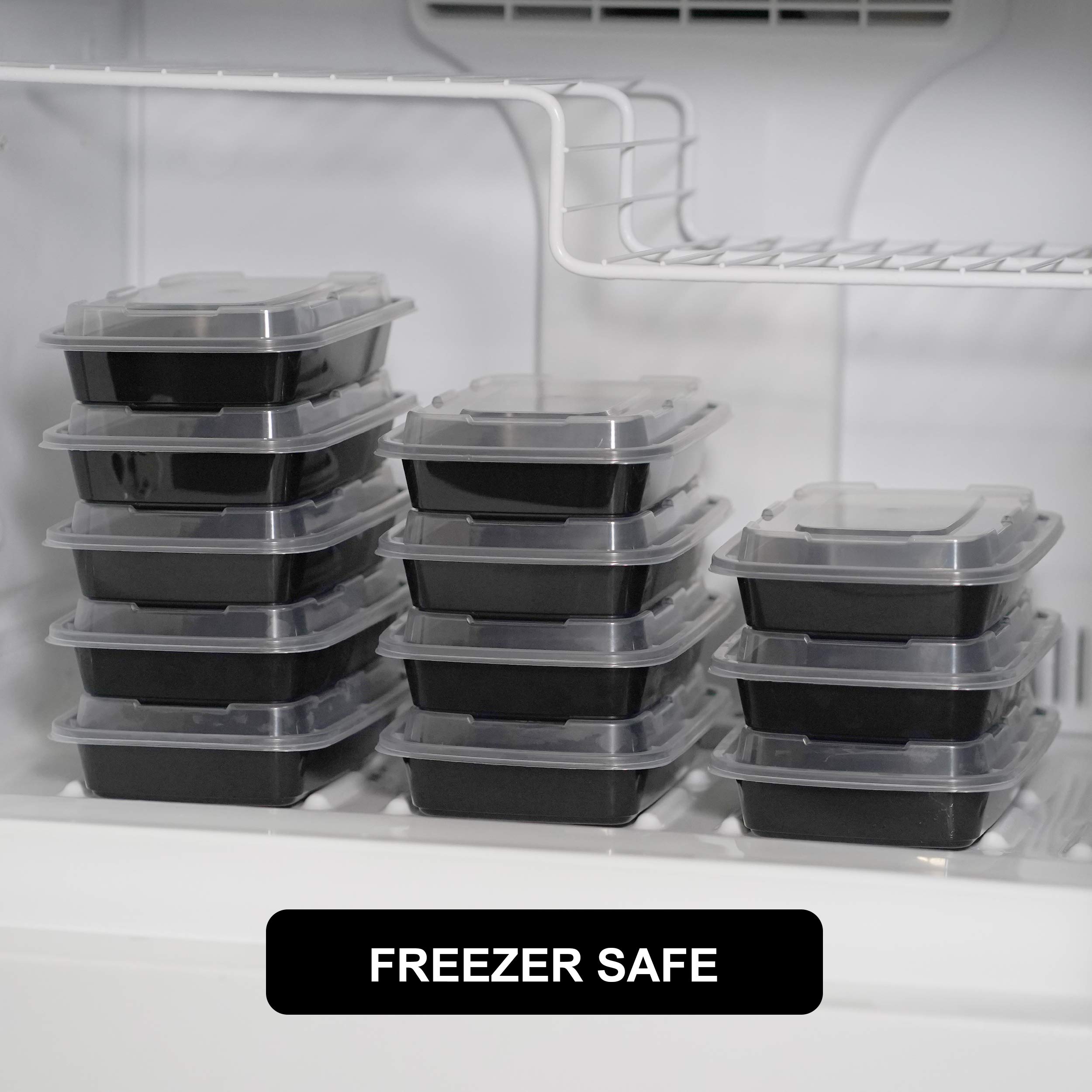 Freshware Meal Prep Containers 1 Compartment Food Storage Containers with Lids, Bento Box, BPA Free, Stackable, Microwave/Dishwasher/Freezer Safe (28 oz), 50 Count (Pack of 1)