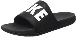 nike men's offcourt slides, black/white, 9