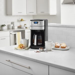 Cuisinart DGB-400SSFR Grind and Brew 12 Cup Coffeemaker - Silver (Renewed)