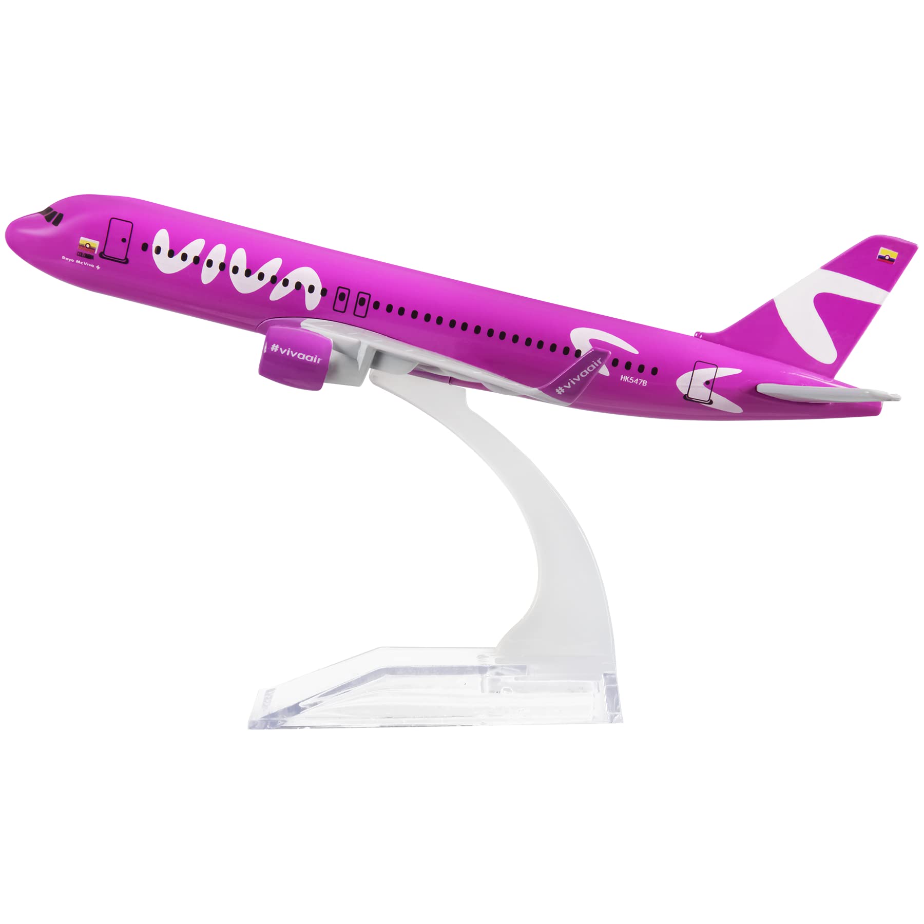 24-Hours Airplane Model Columbia 320 Pink Plane Model Alloy Metal Aircraft Model Birthday Gift Plane Models Chiristmas Gift 1:400