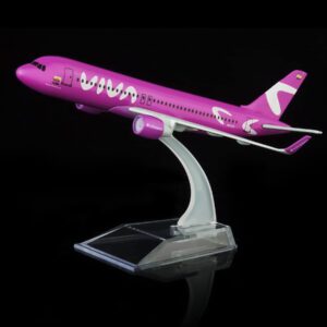 24-Hours Airplane Model Columbia 320 Pink Plane Model Alloy Metal Aircraft Model Birthday Gift Plane Models Chiristmas Gift 1:400