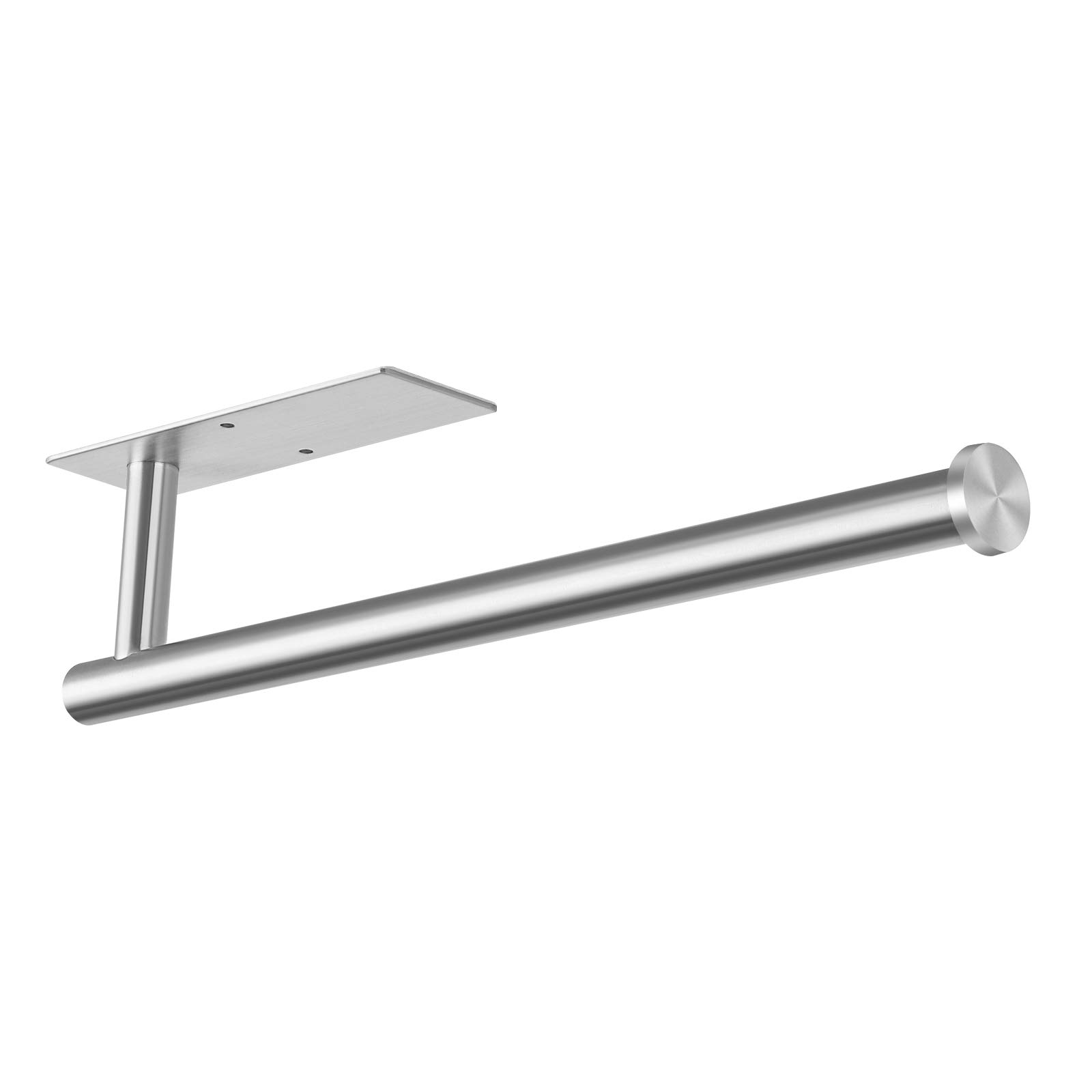 Under Cabinet Paper Towel Holder - Self Adhesive or Drilling, SUS304 Stainless Steel Wall Mount Silver Towel Paper Holder for Kitchen, Pantry, Sink