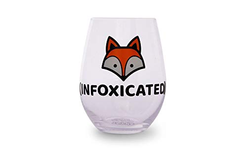 "Infoxicated" Oversized Stemless Wine Glass | Holds 20 Ounces