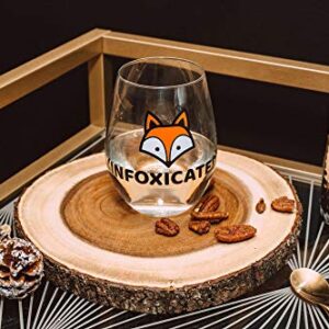 "Infoxicated" Oversized Stemless Wine Glass | Holds 20 Ounces