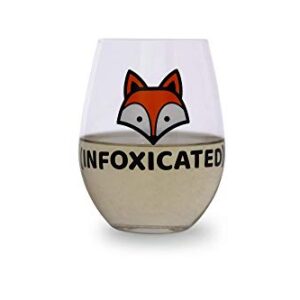 "Infoxicated" Oversized Stemless Wine Glass | Holds 20 Ounces