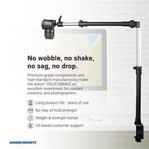 ARKON Mounts Overhead Camera Mount | Includes Ceiling Mount Bracket, Phone Holder, Tablet Holder, & Camera Mount | 360° Adjustable | Durable & Super Stable Metal Mounting Base DSLRTABMG5