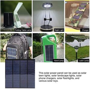 Mini Solar Panel Module, 2Pcs with 1Meter Cable Snowproof DC 12V Windproof Polysilicon Solar Panel, 150mA for Solar Landscape Lights Solar Phone Chargers