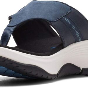 Clarks Women's Wave 2.0 Sea Sandal, Navy Combination, 11 W